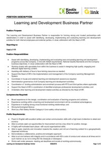 Learning & Development Business Partner - G:link